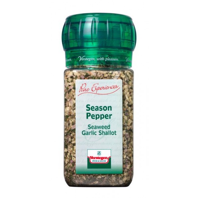 Season pepper seaweed garlic shallot