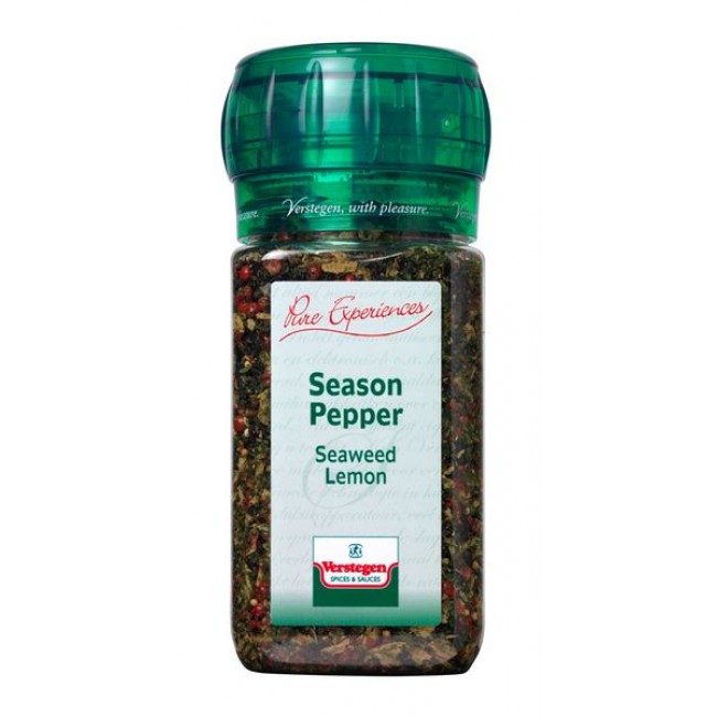 Season pepper seaweed lemon